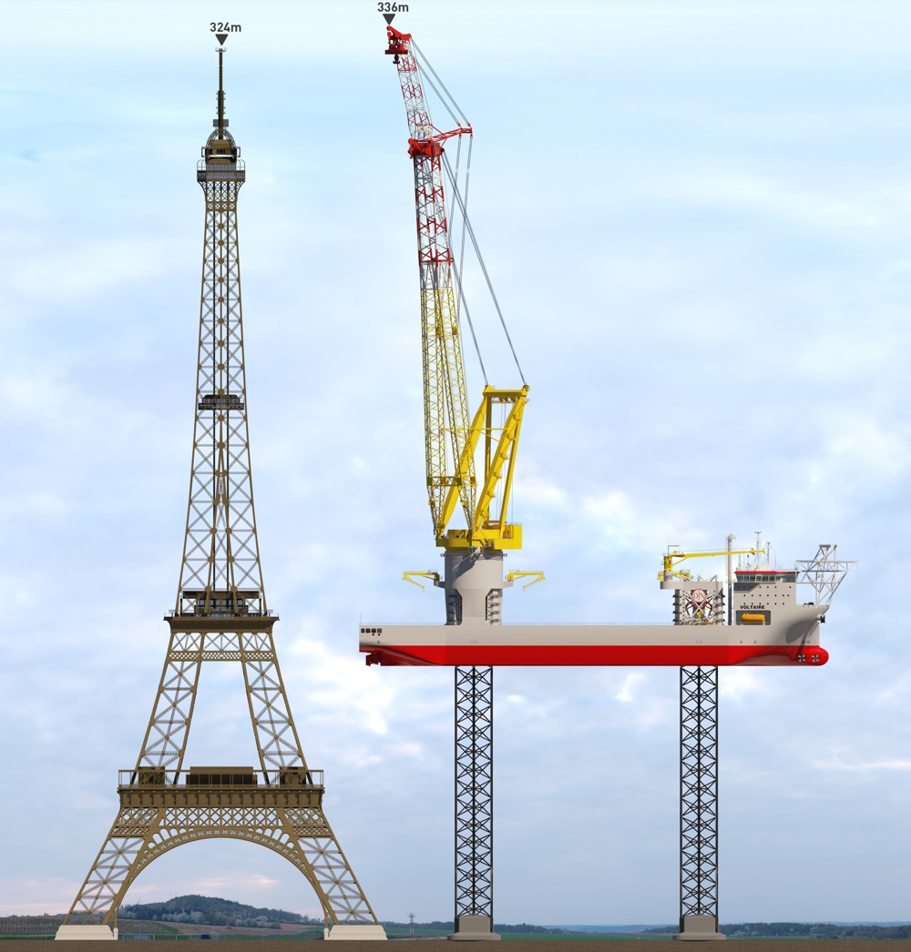 World’s tallest jack-up installation vessel departs Chinese shipyard ...